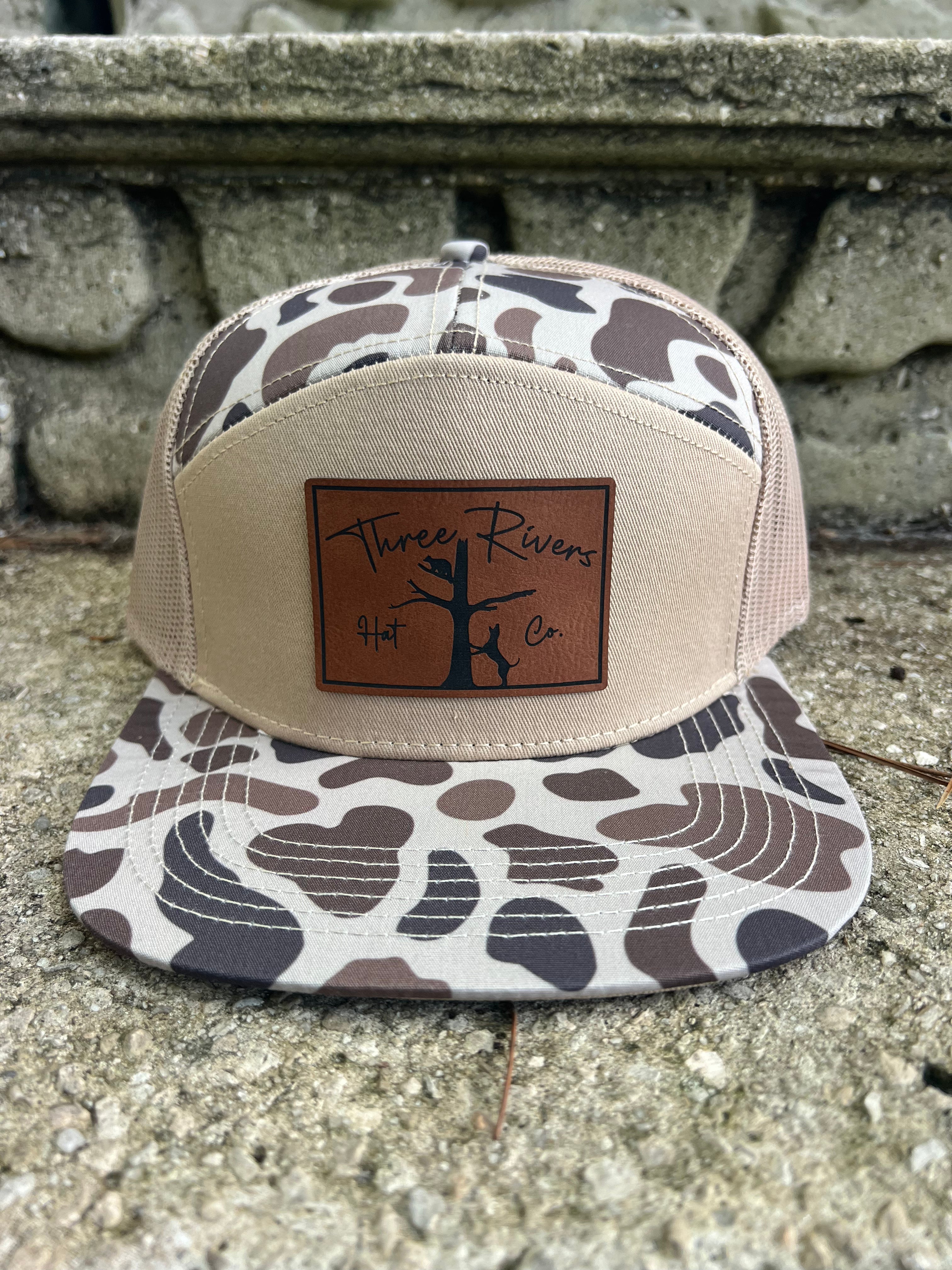Coon Dog - “Old’s Cool” Camo Flatbill Snapback - Lost Hat Co. 7 panel ...